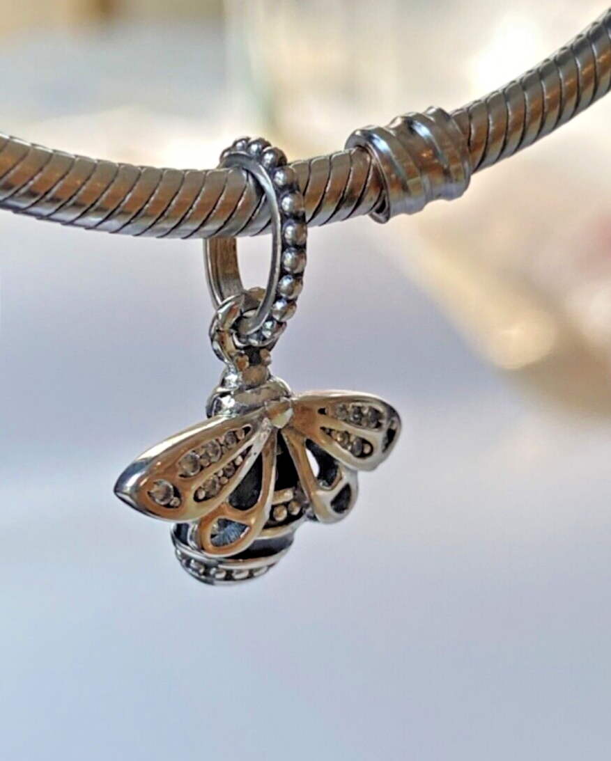 Authentic PANDORA Queen Bee Silver Pendant/Dangle Charm #398840C01 | eBay