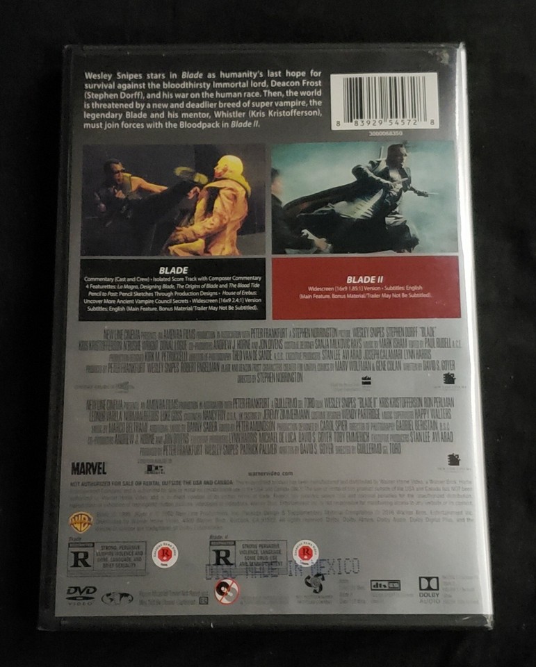 Blade/Blade II (DVD, 2016, 2-Disc Set) Widescreen, ***See Description ...