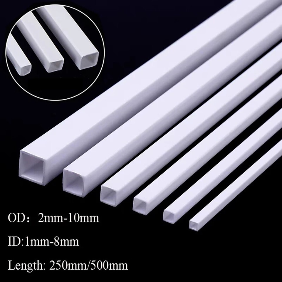 ABS Styrene Plastic Strip Tube Round Square Flat U H L Type Bar Length ...