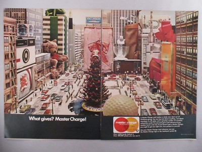 Master Charge Credit Card Double-Page PRINT AD - 1966 ~~ Mastercard | eBay