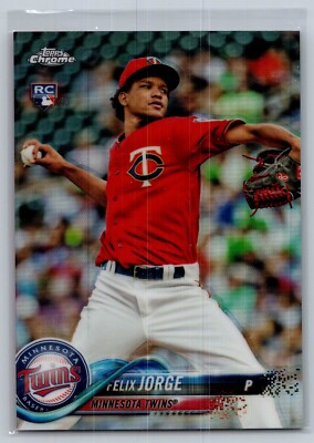 2018 topps chrome baseball felix jorge refractor rookie card #127 | eBay