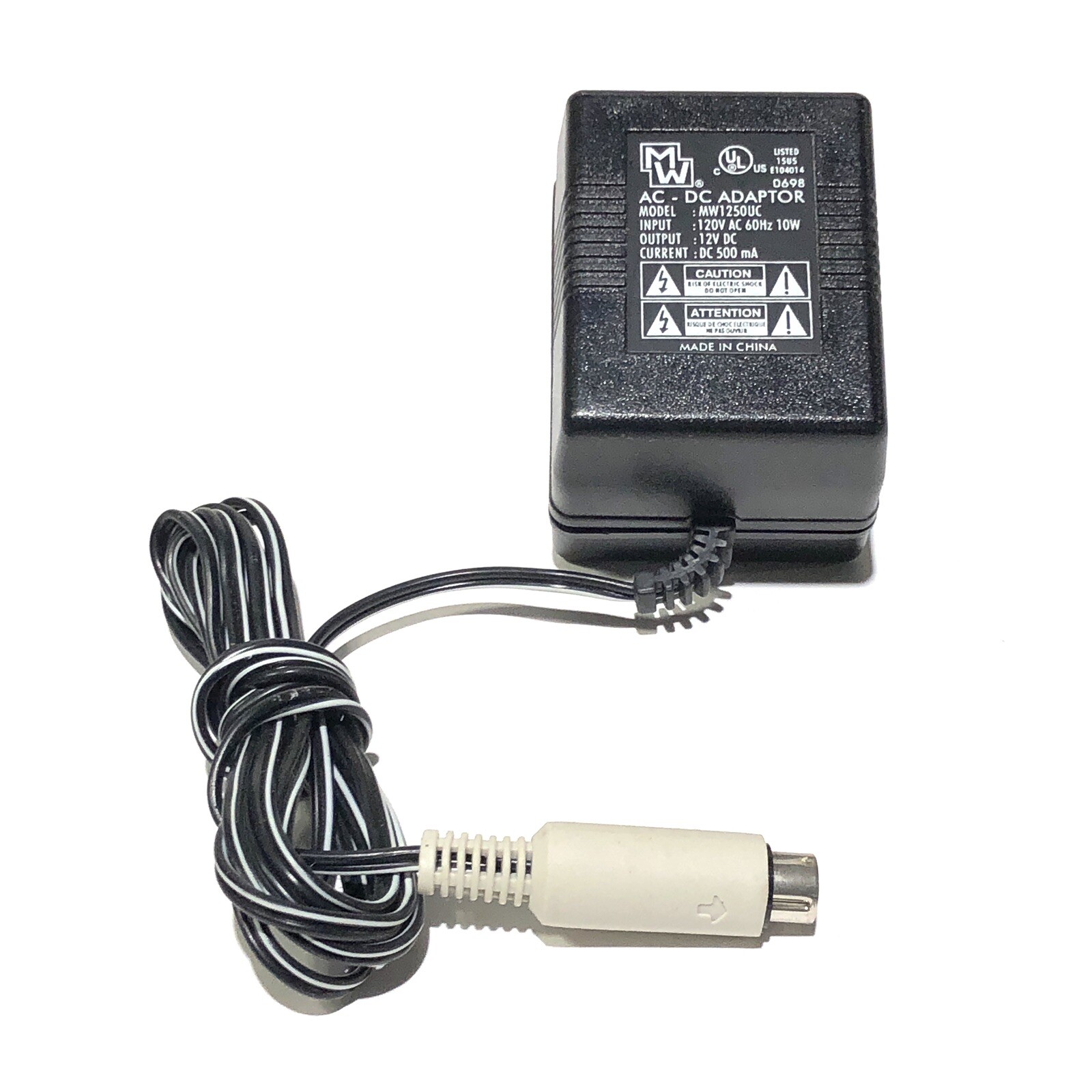 * Genuine MW MW48-1250 Power Supply AC-DC Adapter Output 12V DC 500 mA ...
