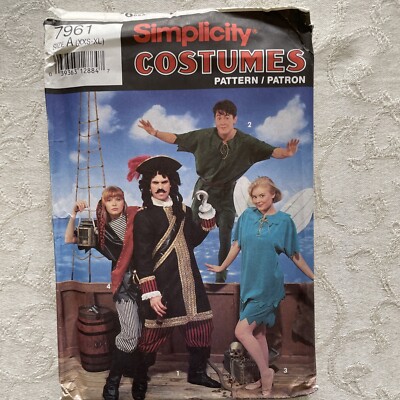 SIMPLICITY COSTUMES PATTERN #7961 PIRATE UNISEX SIZE XXS-XXL UN-CUT ...