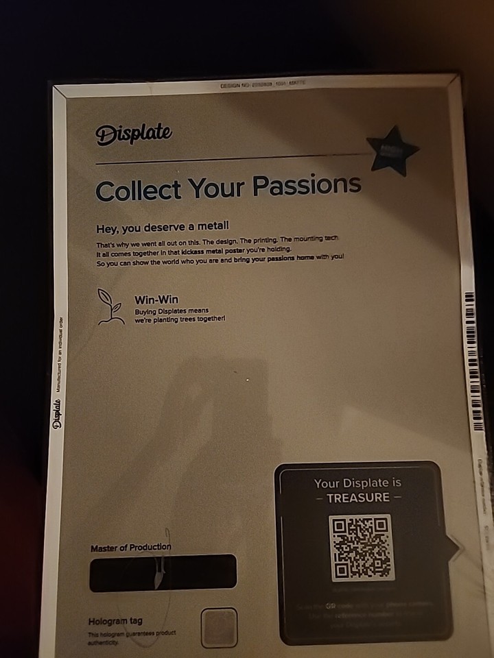 Displate Metal Poster Space Cat 420 New Still In Shrink Wrap Packaging ...