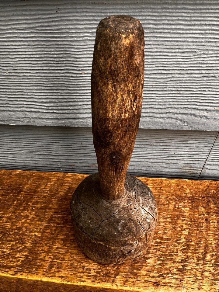 Antique Primitive Wood Pestle Masher Vintage Natural Aged Patina ...