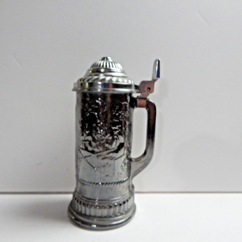 AVON Lidded German tankered Beer Stein Heavy Silver Metal Overlay on ...
