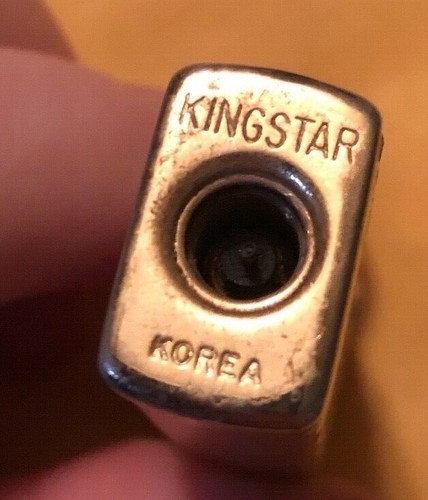 Vintage Kingstar Venus Gold Korea Made Cigarette Lighter Etched w ...