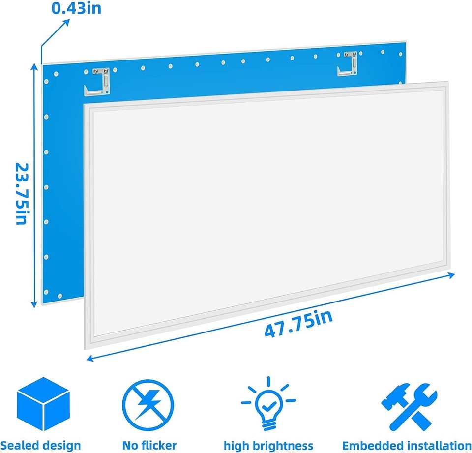 4 Pack 2x4 FT LED Panel Light, 75 Watt Drop Ceiling Lights, 5000K ...