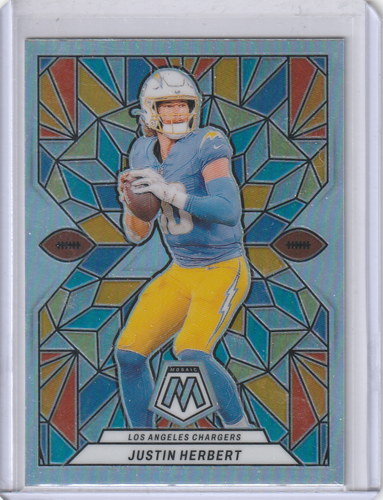 2024 Mosaic Justin Herbert STAINED GLASS SSP #SG-3 Los Angeles Chargers ...