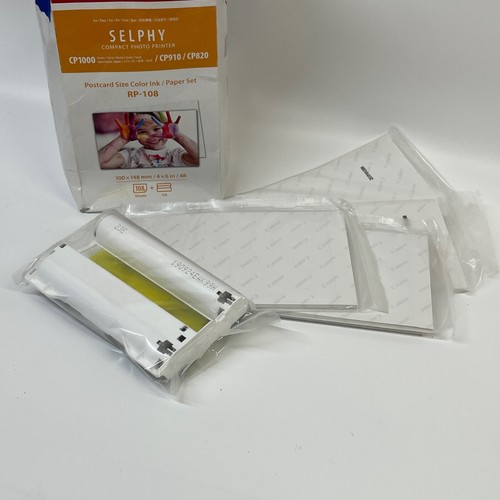 Canon Genuine SELPHY RP-108 Ink Cartridge & Paper Combo w/ 90 Sheets ...