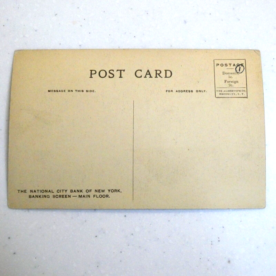 J1362 Vintage Postcard National City Bank New York NY Banking Screen ...