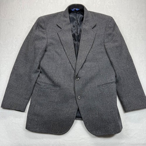 Pendleton Wool Blazer Sport Coat Gray Herringbone Classic Fit Mens Size ...