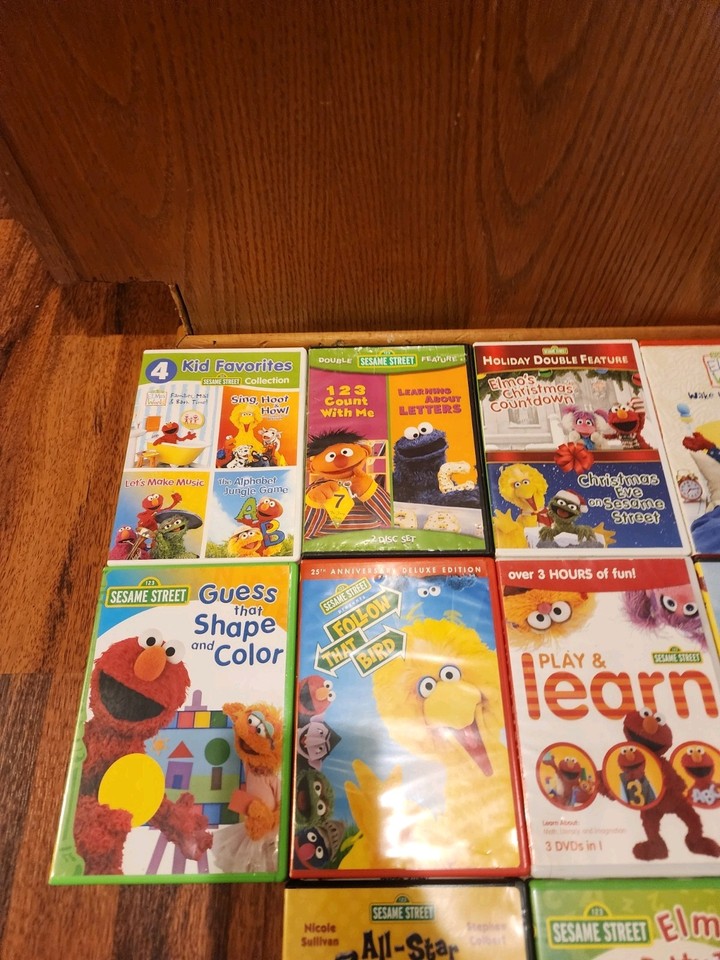 Lot of 10 Sesame Street DVD Elmo Potty Time Music Magic Best Of Elmo ...