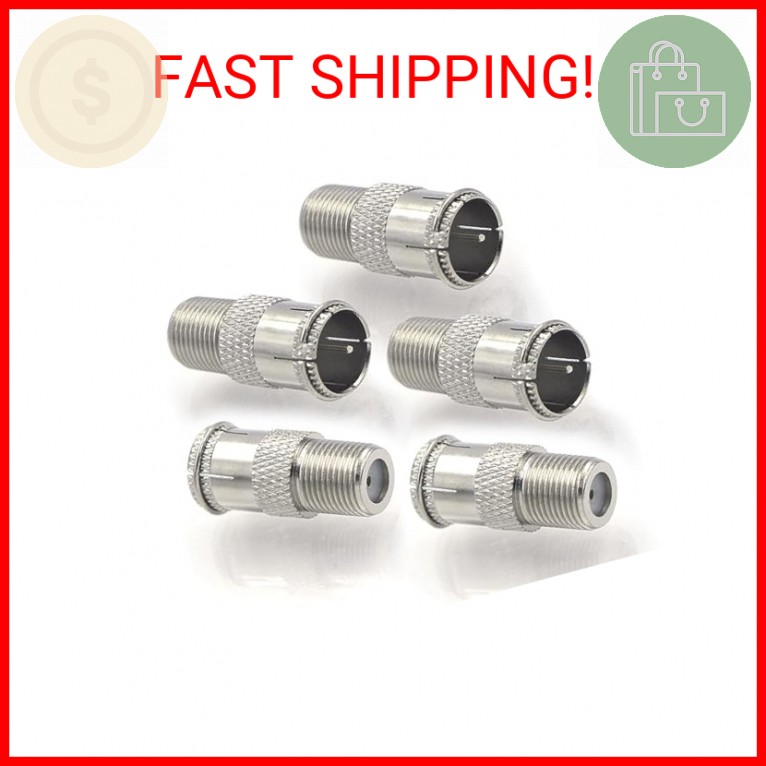 VCE Coaxial Cable Quick Connector, Quick Push On Male to F-Type Female ...