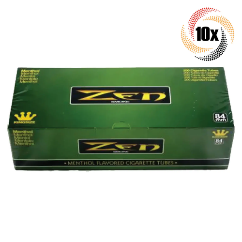 10x Boxes ZEN Cigarette Tubes Menthol King Size ( 2,000 Tubes ...