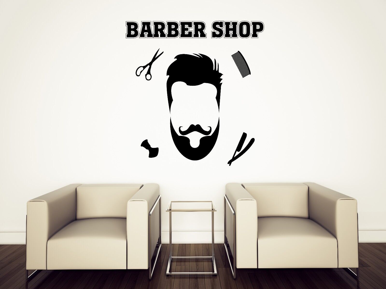 Vinyl Wall Sticker Barber Shop Haircuts for men (n677) | eBay