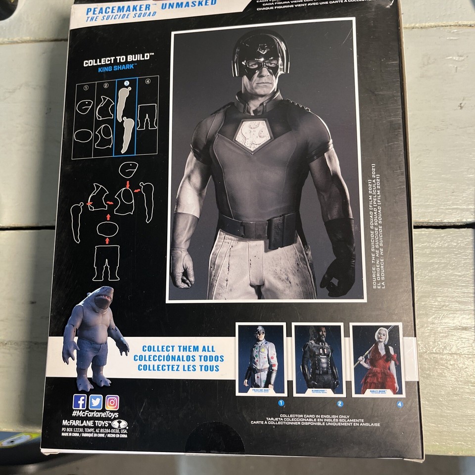 DC Multiverse The Suicide Squad ~ UNMASKED PEACEMAKER ~ King Shark BAF ...