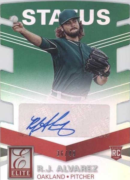 2015 Panini Elite - Signatures Status Green Die-Cut #10 R.J. Alvarez ...