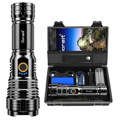 Flashlights LED High Lumens Rechargeable, Goreit 990000 Lumens XHP70.2 ...
