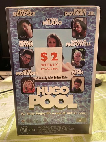 Hugo Pool ex-rental VHS video tape starring Alyssa Milano, Sean Penn ...