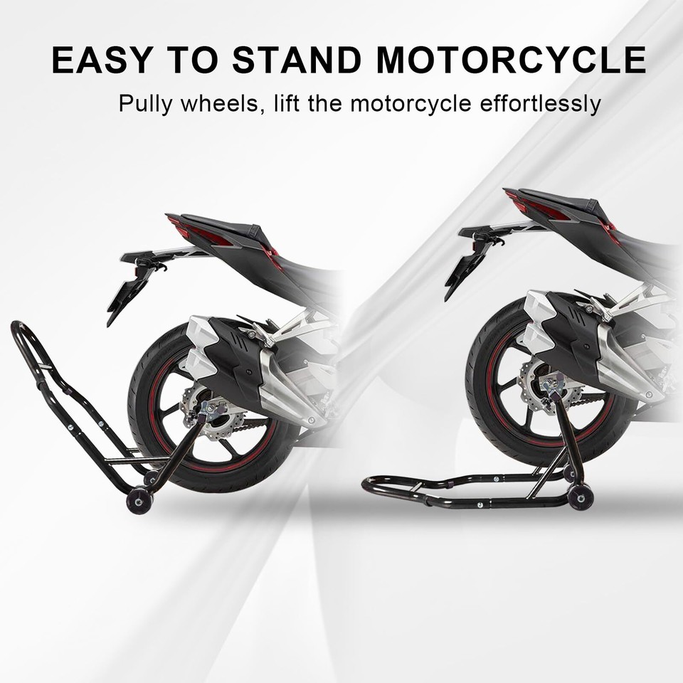 BIG RED Motorcycle Stand Adjustable Sport Bike Front,Rear Wheel Lift ...
