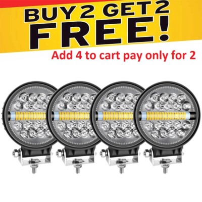 12V LED Work Light Bar Flood Spot Lights Driving Lamp Offroad Car Truck ...