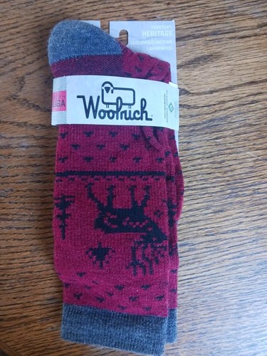 Woolrich socks Medium M 🦌 Med Deer Stag Buck merino wool women men crew ...