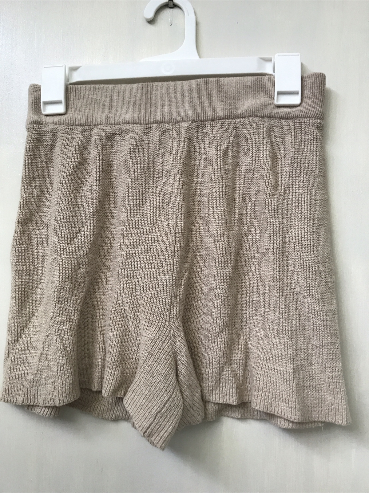 FREE PEOPLE Beach Malibu Surf Knit Sweater Shorts Tan… - Gem