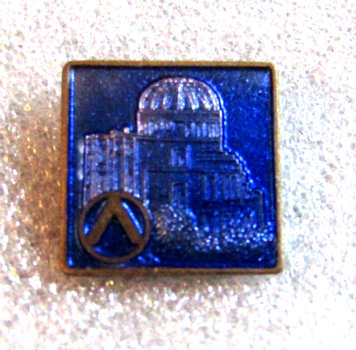 Hiroshima Peace Memorial Gambaku Dome Japan Rare enamel badge pin ...