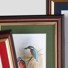 Photo Frame 16x12 with Dark Red Mount for 12x8 Picture Brown Gold ...