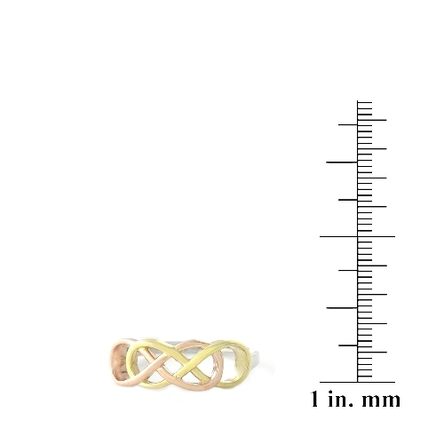 925 Silver Tri-Color Double Infinity Ring Size 5 | eBay