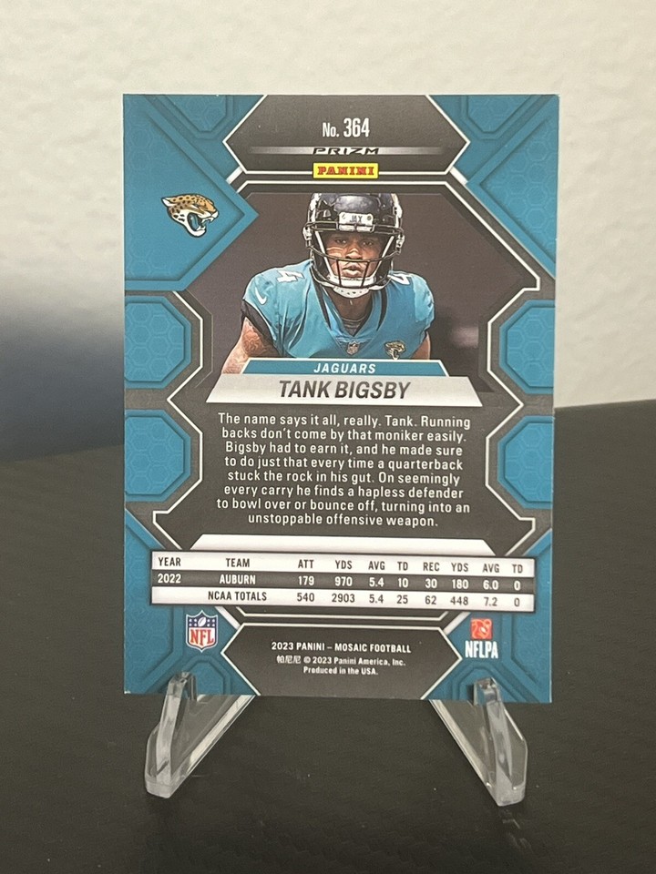 2023 Panini Mosaic Tanks Bigsby RC Rookie Card Silver Prizm Jaguars ...