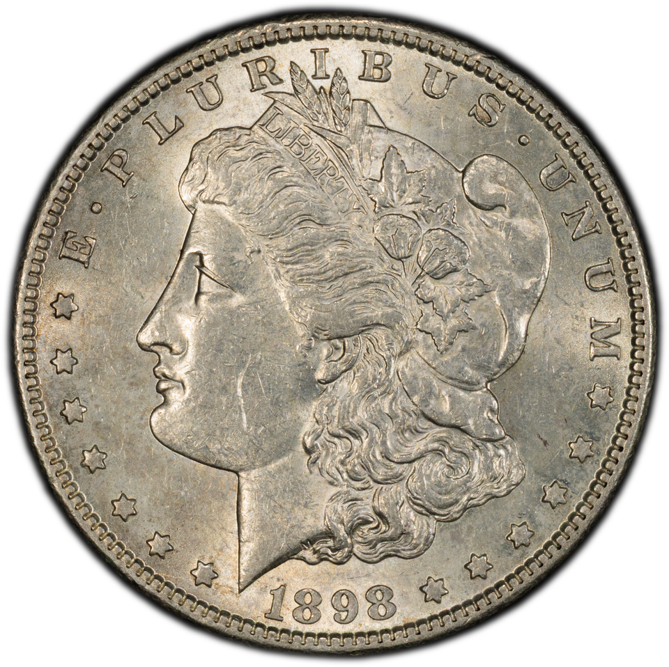 1898-S Morgan Dollar PCGS AU58 - White - Cartwheel Luster Throughout ...