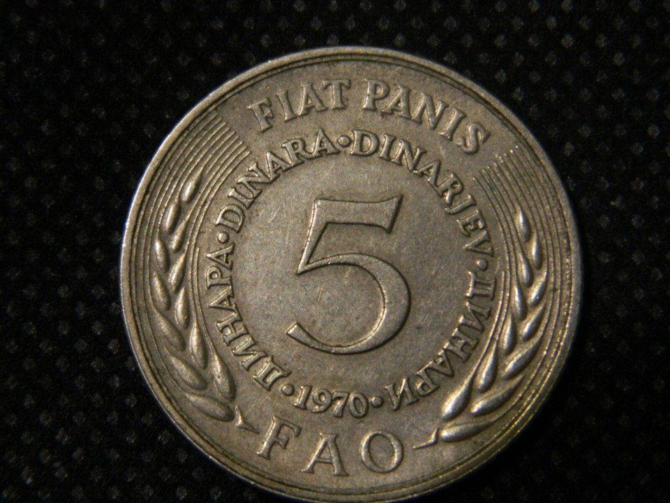 1970 YUGOSLAVIA 5 DINARA FAO Exotic Coin -A10 | eBay