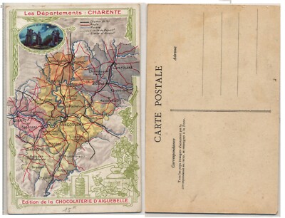 CPA - PUBLICITAIRE - GEOGRAPHIE - CACAO D'AIGUEBELLE - CHARENTE | eBay