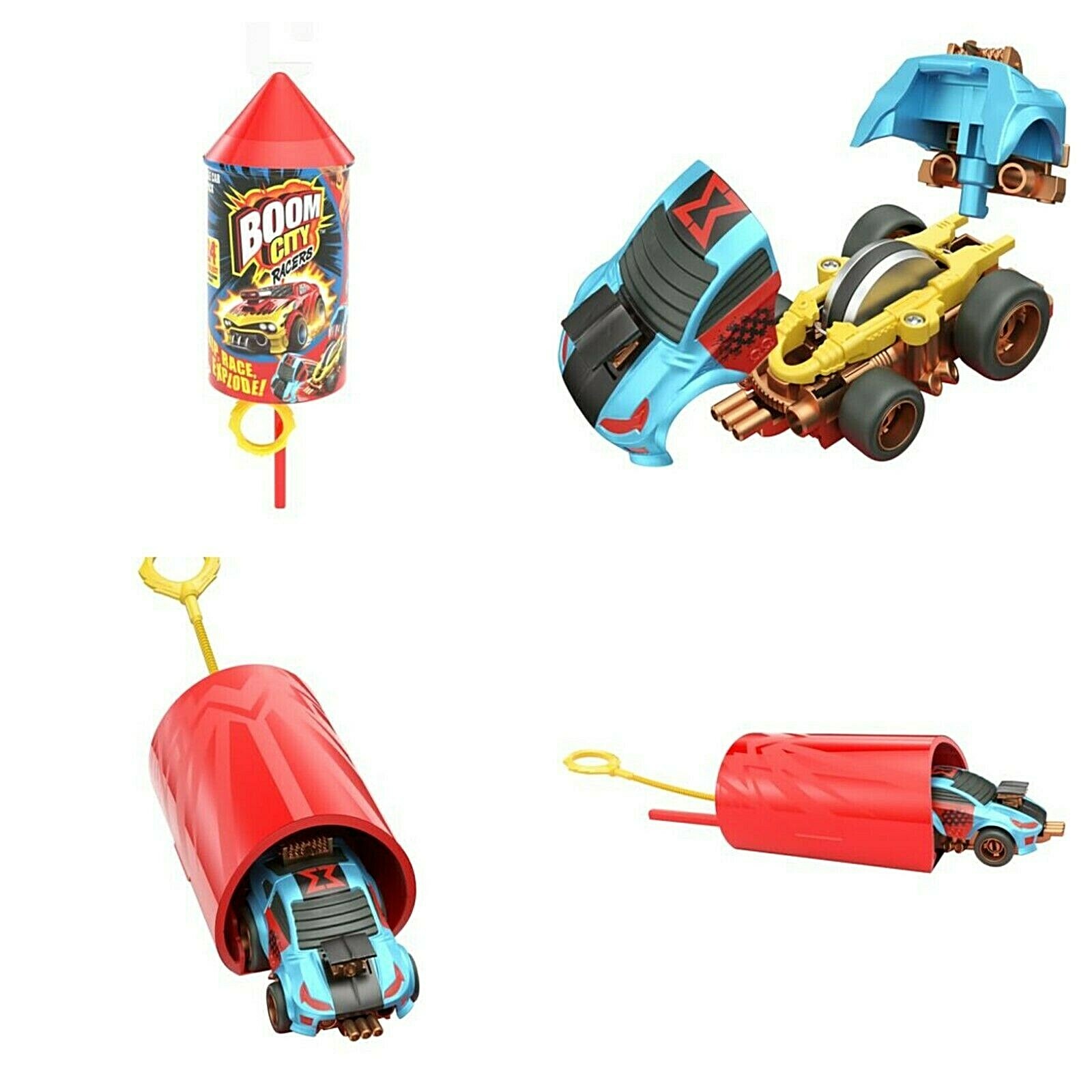 Race Car Mystery Pack Rip Cord Explode on Impact Easy to Snap Back ...