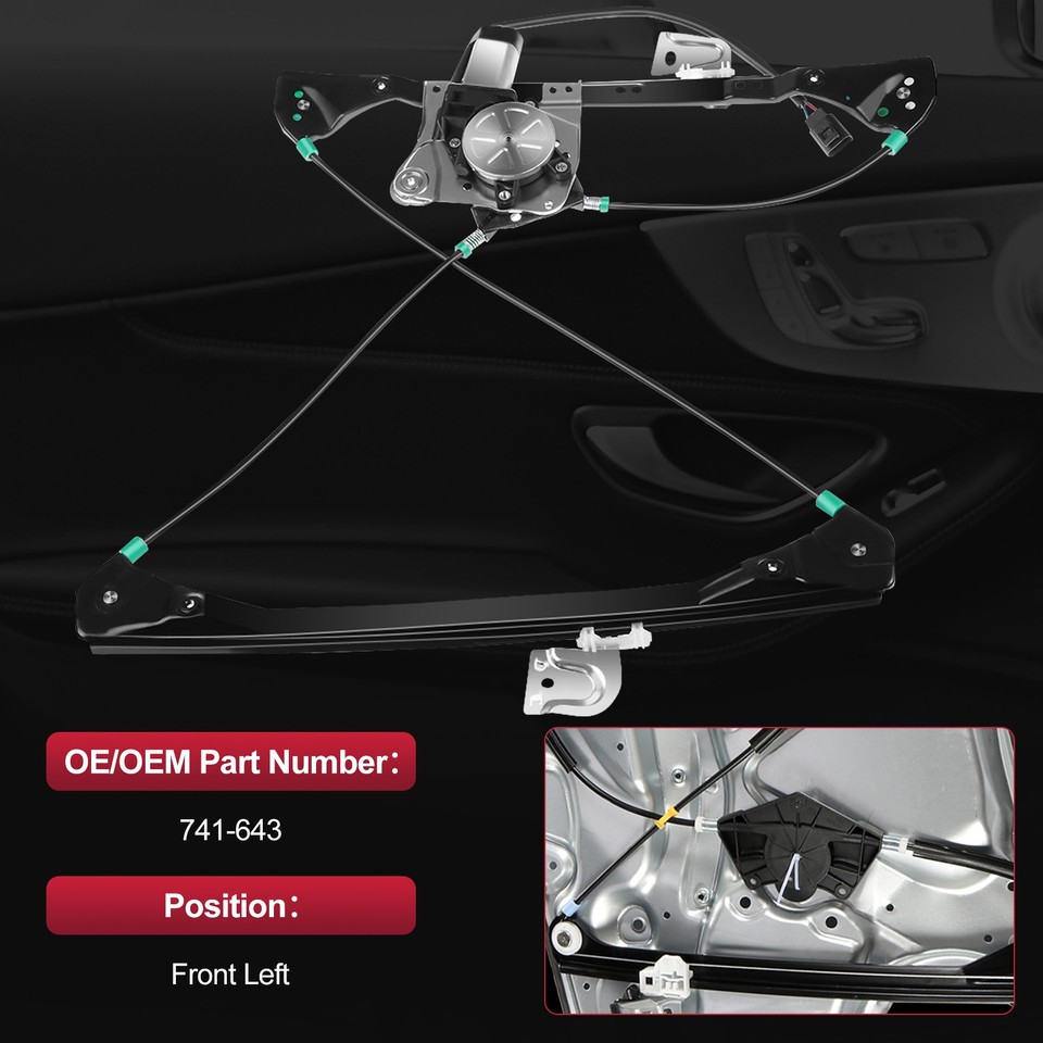 1pc Power Window Regulator w/ motor Front Left For Pontiac Grand Am 741 ...