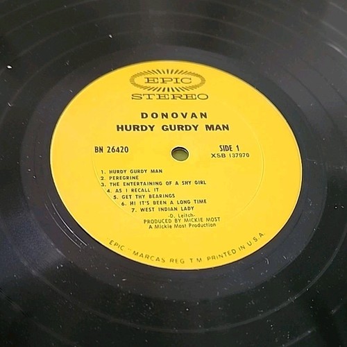 Lot Of 2 Donovan Lp Vinyl Record Hickory Epic 1960s Folk Psych Hurdy ...