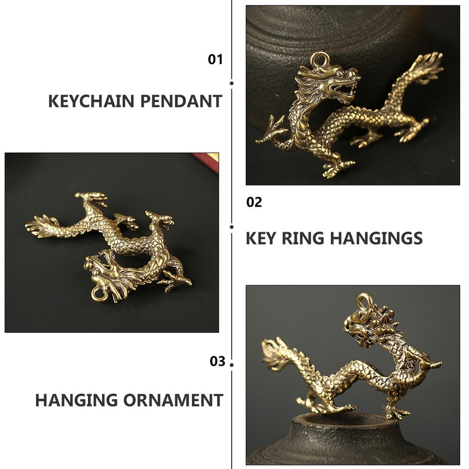 2 Pcs Pure Brass Key Ring Pendants Car Key Hangings Decorative Bag ...