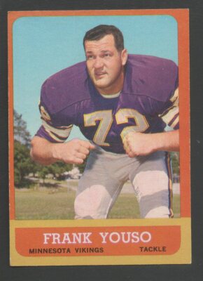 1963 Topps Football Card #102 Frank Youso-Minnesota Vikings Ex Mint ...