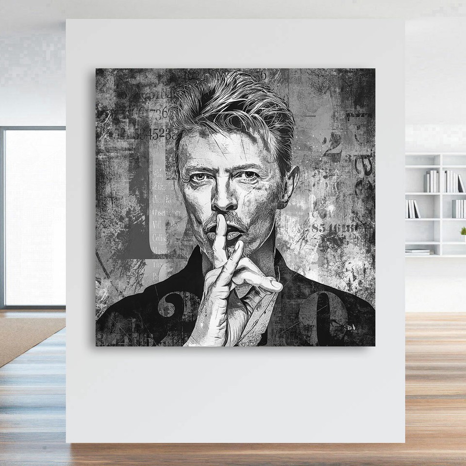 ACRYLGLAS WAND BILD DAVID BOWIE ABSTRAKT AMERIKA DEKO KUNST MUSIK ...