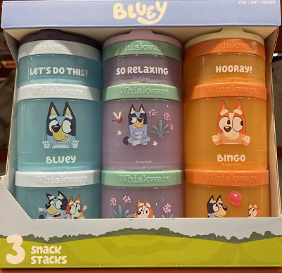 Bluey Whiskware snack containers 3 pack BPA and Phthalate-free ...