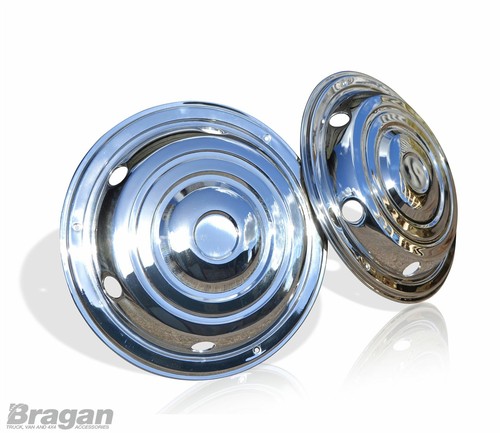 19.5" Polished Stainless Front Wheel Trims For Universal Truck Bus ...