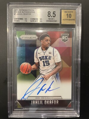 Jahill Okafor signed 2015-16 Panini Prizm Rookie Autographs 10 Auto Beckett Auth | eBay