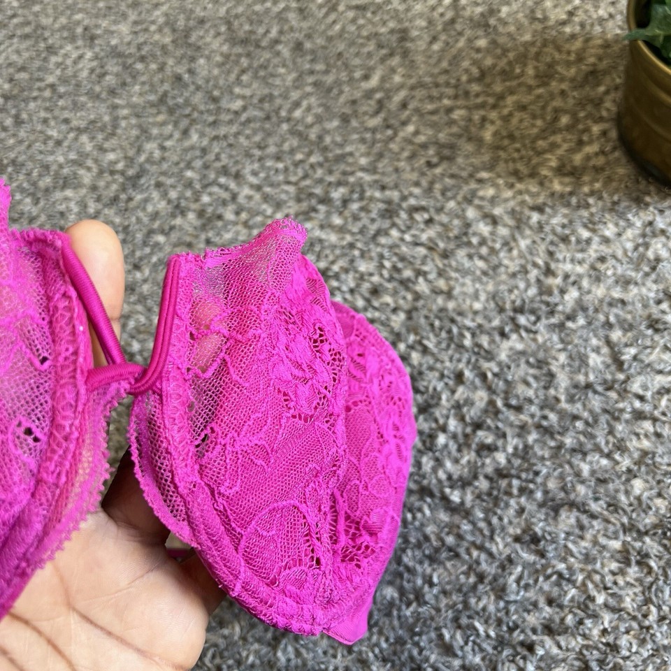 Victoria’s Secret Bra Pink Very Sexy Push-Up Without Padding Sz 38D ...