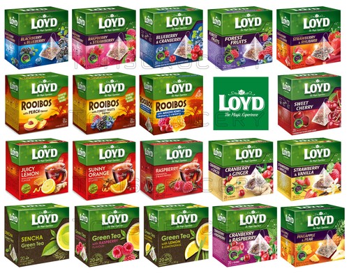LOYD FRUIT / ROOIBOS / GREEN TEA SELECTION - 20 Silk Teabag Pyramids ...