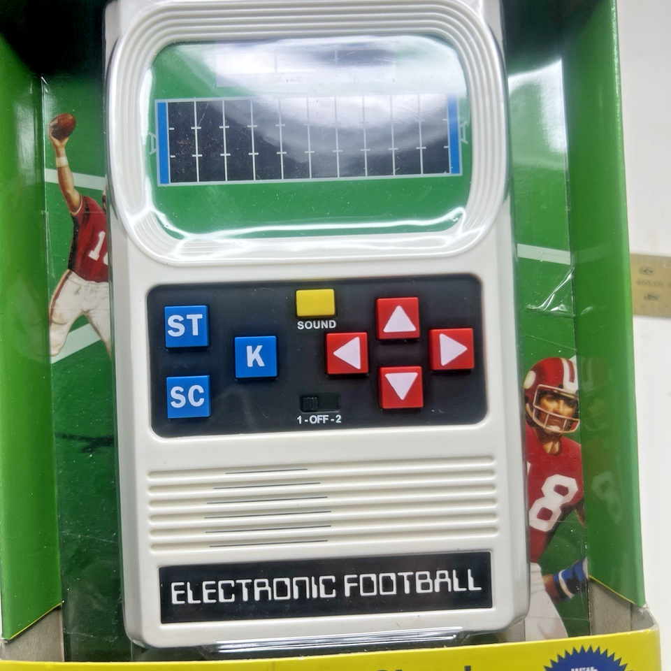 Vintage New Sealed 2014 Mattel Basic Fun Electronic Football Handheld ...
