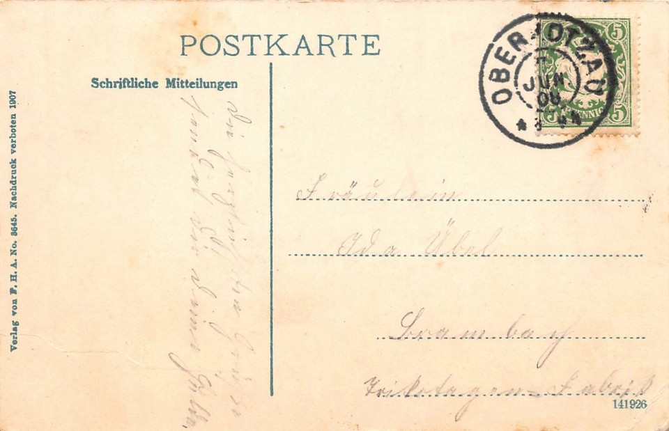 Greetings From Hof An Der Saale City View Bavaria Postcard 1908 | eBay