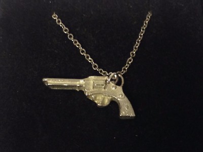 Revolver GT88 Pewter On 20" Silver Plated Curb Necklace | eBay UK