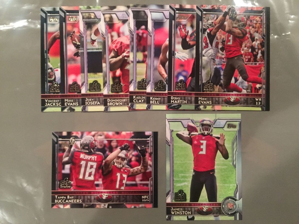 2015 Limited Release Super Bowl 50 Logo Topps Football Card Team Set ...